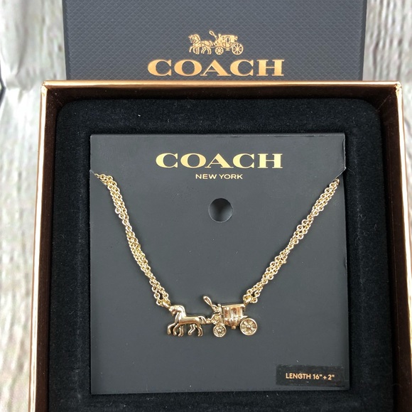 Coach | Jewelry | Coach Double Chain Horse And Carriage Necklace | Poshmark